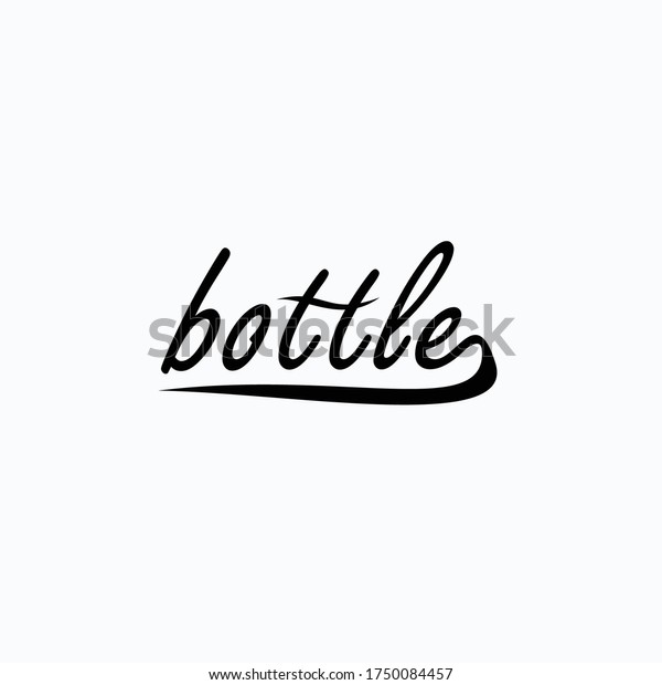 Bottle Text Brand Name Logo Template Stock Vector (Royalty Free ...