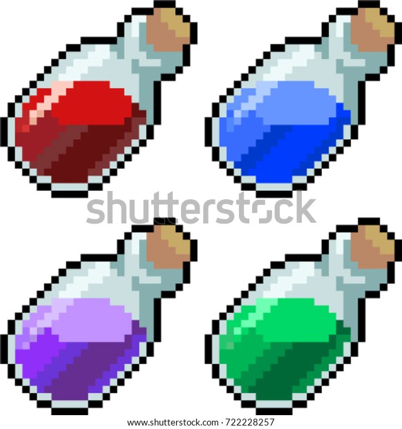 Bottles Set Magic Potions Game Hp Stock Vector (Royalty Free) 722228257