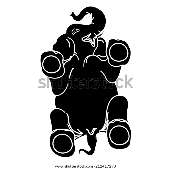Bottom Elephant View Stock Vector (Royalty Free) 212417290 | Shutterstock