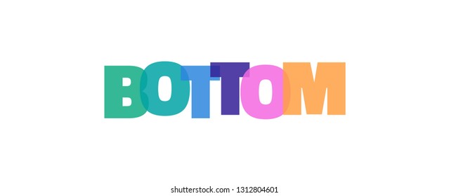 Bottom Word Concept Bottom On White Stock Vector (Royalty Free ...