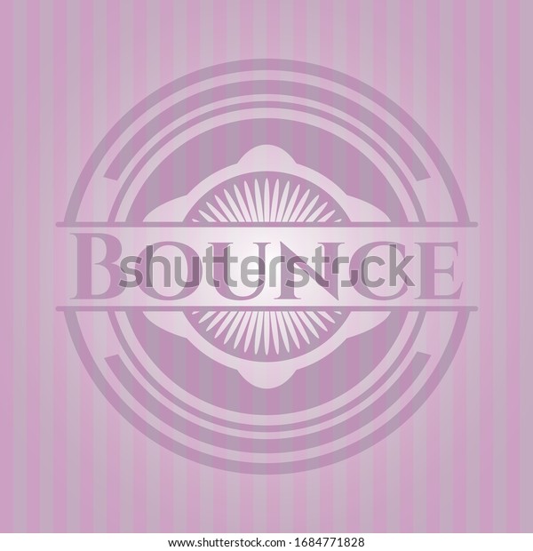 Bounce Badge Pink Background Vector Illustration Stock Vector (Royalty ...
