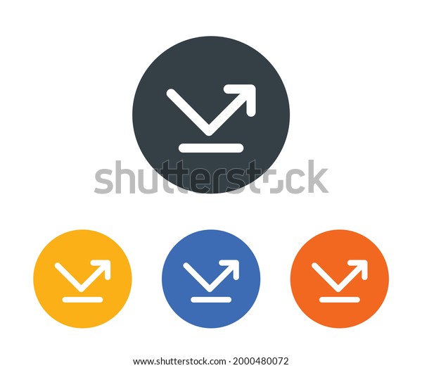 Rebote, rebote, reflejar y revertir símbolo: vector de stock (libre de ...