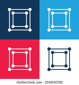 Bounding Box Blue Red Four Color Stock Vector (Royalty Free) 2018550782 ...