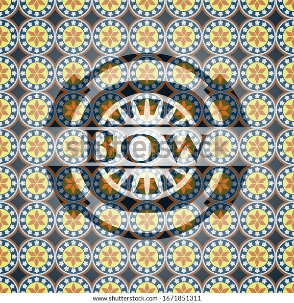 Bow Arabesque Badge Arabic Decoration Stock Vector (Royalty Free ...