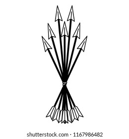 Bow Arrows Symbol Black White Stock Vector (Royalty Free) 1167986482 ...