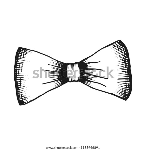 Bow Hand Drawing Isolated On White Stock Vector (Royalty Free ...