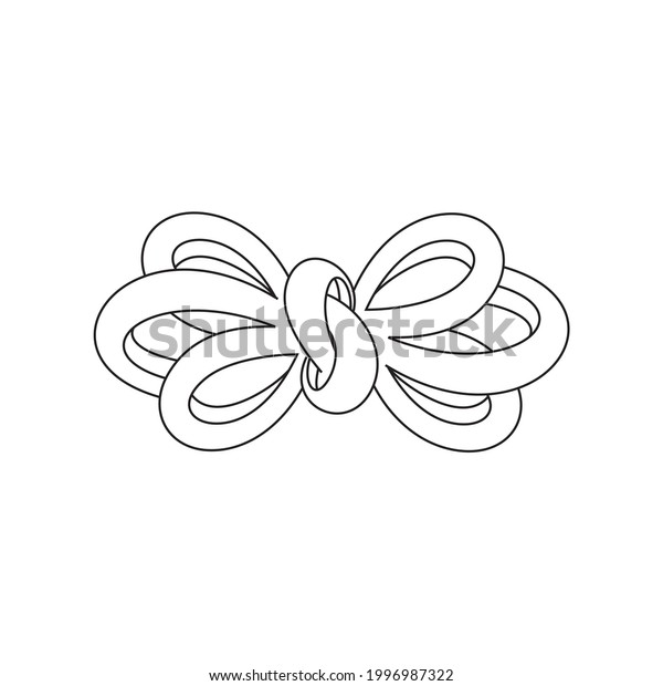 Bow Icon Outline Illustration Bow Vector Stock Vector (Royalty Free ...