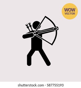 Bow Man Simple Icon Stock Vector (Royalty Free) 538132519