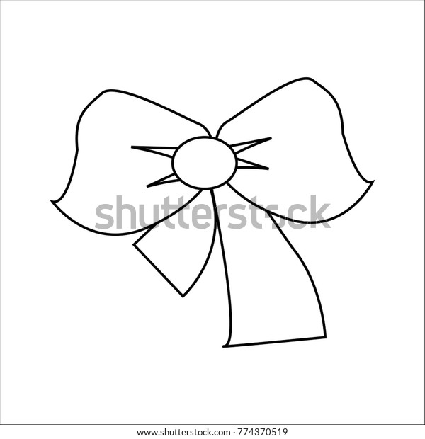 Bow Outline Icon Symbol Design Vector Stock Vector (Royalty Free ...