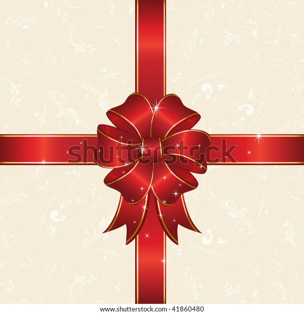 Bow Ribbon Wrapping Paper Sheet Illustration Stock Vector (Royalty Free ...