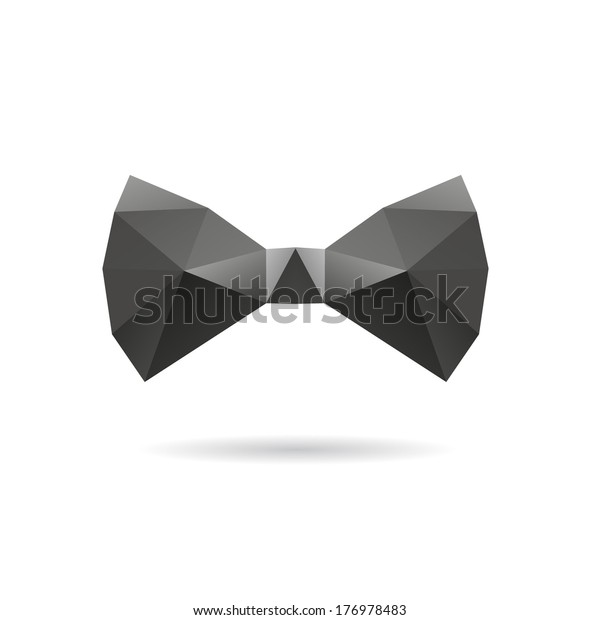 Bow Tie Abstract Isolated On White Stock Vector (Royalty Free) 176978483