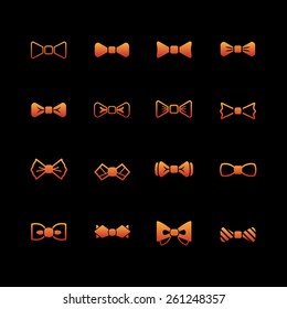 Bow Tie Pictogram Stock Vector (Royalty Free) 261248357