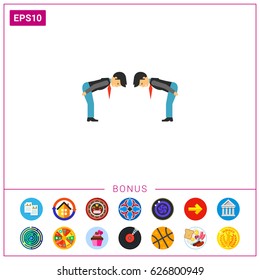 Bowing Respect Icon Stock Vector (Royalty Free) 626800949 | Shutterstock