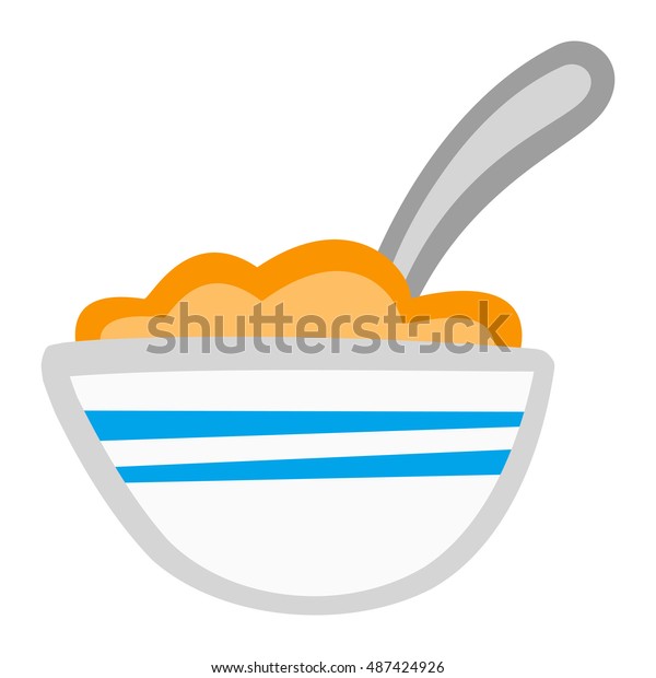 Bowl Cereal Vector Icon Stock Vector (Royalty Free) 487424926