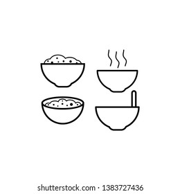 Cereal Icon Logo Vector Symbol Bowl Stock Vector (Royalty Free) 1209931753
