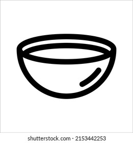 Bowl Line Vector Illustration Isolated On Stock Vector (Royalty Free ...