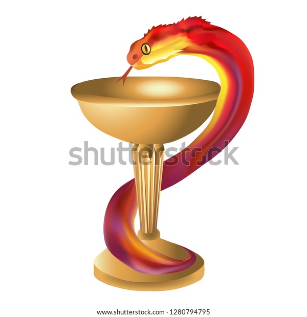 Bowl Snake Vector Cup Snake Vector Stock Vector (Royalty Free) 1280794795