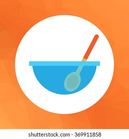 1,362 Mixing Bowl With Spoon Icon Images, Stock Photos & Vectors ...