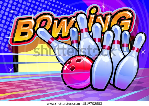 Bowling Business Card Design Vector Illustration: vetor stock (livre de ...