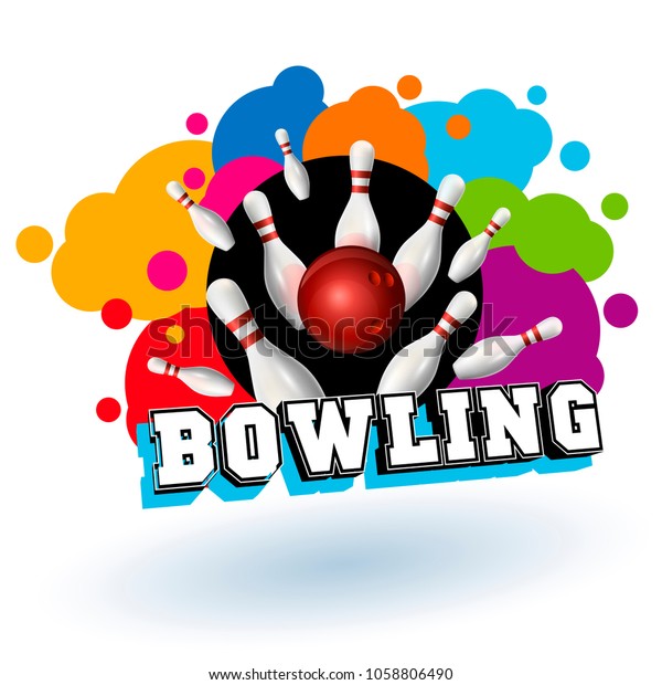 Bowling Colorful Sign Vector Clip Art Stock Vector (Royalty Free ...