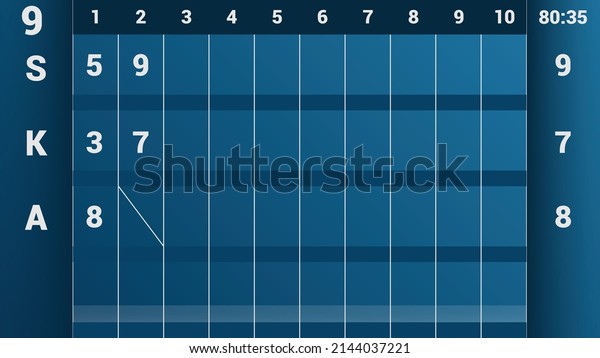 Bowling Score Sheet Template Bowling Table 库存矢量图（免版税）2144037221 ...