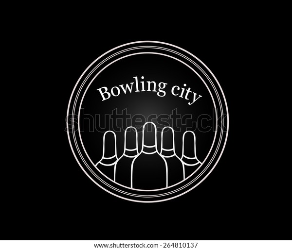 Bowling Sign Bowling Club Stock Vector (Royalty Free) 264810137 ...