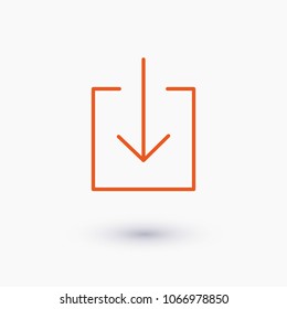 Box Arrow Icon Vector Illustration Linear Stock Vector (Royalty Free ...