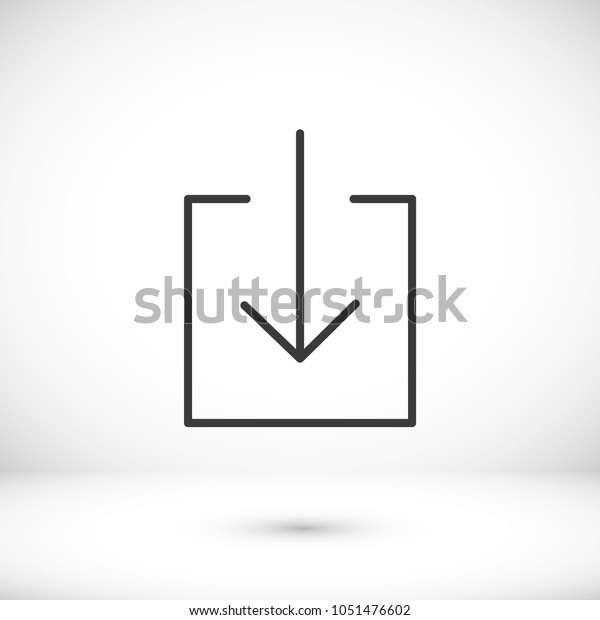 Box Arrow Icon Vector Illustration Linear Stock Vector (Royalty Free ...