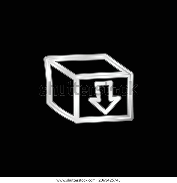 Box Arrow Sign Pointing Down Hand Stock Vector (Royalty Free ...