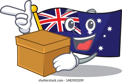 Box Australian Cartoon Flag Kept Cupboard Stock Vector (Royalty Free ...