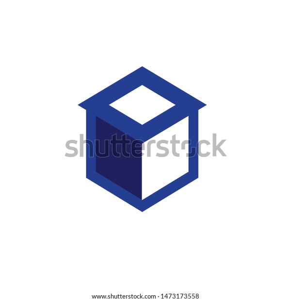 Box Blue Icon Logo Design Vector Stock Vector (Royalty Free) 1473173558 ...