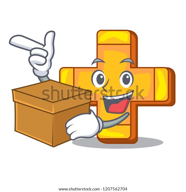 Box Cartoon Plus Sign Logo Concept Stock Vector (Royalty Free ...