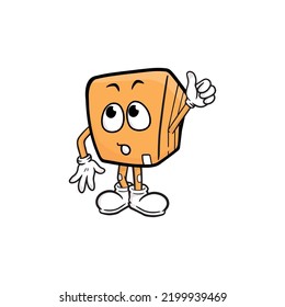 Box Character Cartoon Mascot Vector Illustration Stock Vector (Royalty ...