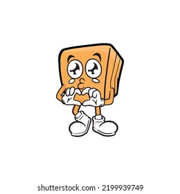 Box Character Cartoon Mascot Vector Illustration Stock Vector (Royalty ...