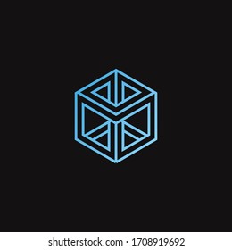 Box Cube Logo Design Geometric Cube Stock Vector (Royalty Free ...