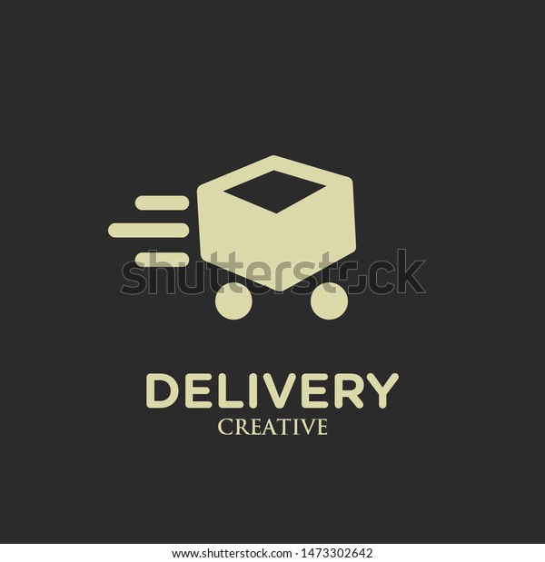 Box Delivery Logo Gold Icon Design Stock Vector (Royalty Free ...