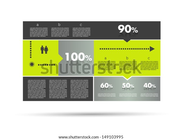 Box Diagram Template Infographics Module Scheme Stock Vector (Royalty ...