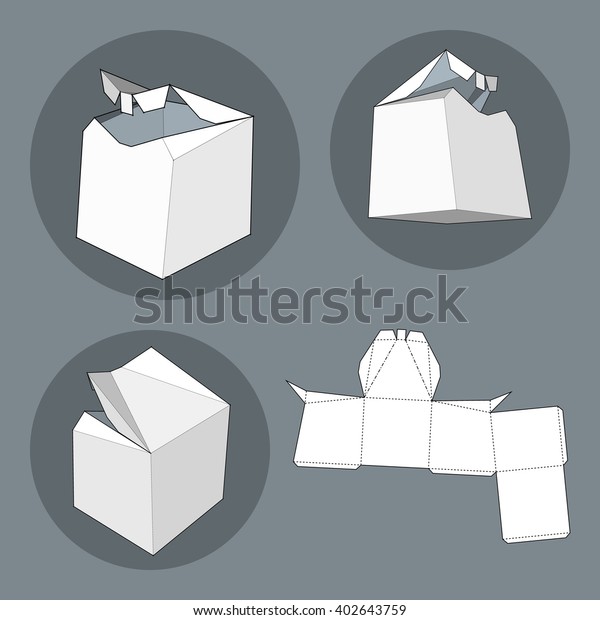 Box Die Cut Template Packing Box Stock Vector (Royalty Free) 402643759 ...