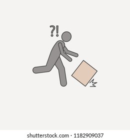 Box Falls Hands Man 2 Colored Stock Vector (Royalty Free) 1182909037 ...