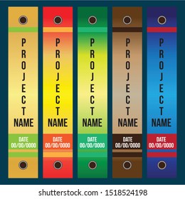 Box File Sticker Rows Folders Documents Stock Vector (Royalty Free ...