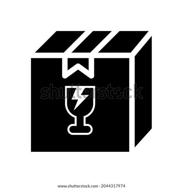 Box Fragile Vector Illustration Broken Glass Stock Vector (Royalty Free ...
