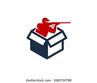 Box Hunt Icon Logo Design Element Stock Vector (Royalty Free ...