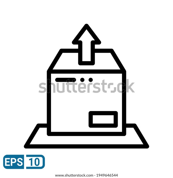 Box Icon Line Style Isolated On Stock Vector (Royalty Free) 1949646544 ...