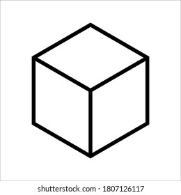 Box Icon On White Background Stock Vector (Royalty Free) 1807126123 ...