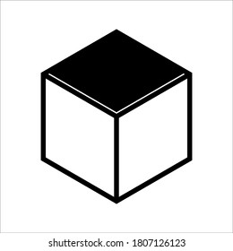 Box Icon On White Background Stock Vector (Royalty Free) 1807126123 ...