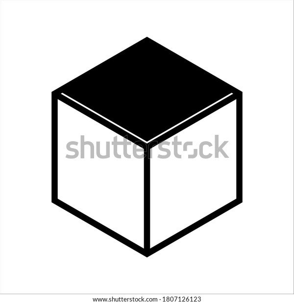 Box Icon On White Background Stock Vector (Royalty Free) 1807126123 ...