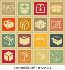 Box Icons Stock Vector (Royalty Free) 157244213 | Shutterstock