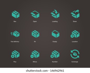 Box Icons Vector Illustration Stock Vector (Royalty Free) 146962961 ...