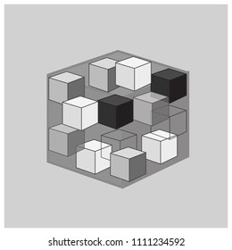 Box Illustration Design Wallpaper Background Stock Vector (Royalty Free ...