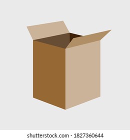 Cardboard Close Box Side View Package Stock Vector (Royalty Free ...